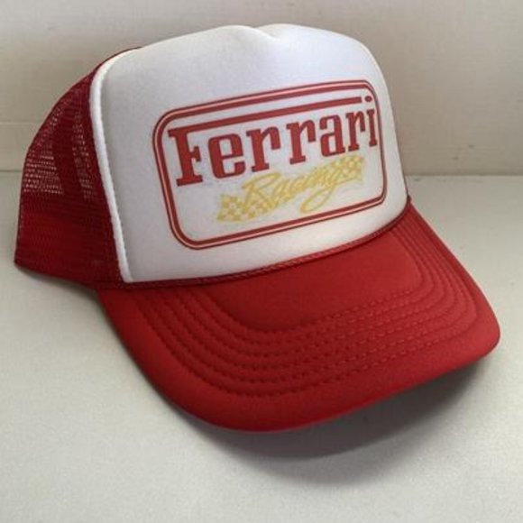 Handmade | Accessories | 8s F Racing Vintage Ferrari Trucker Hat Grand ...